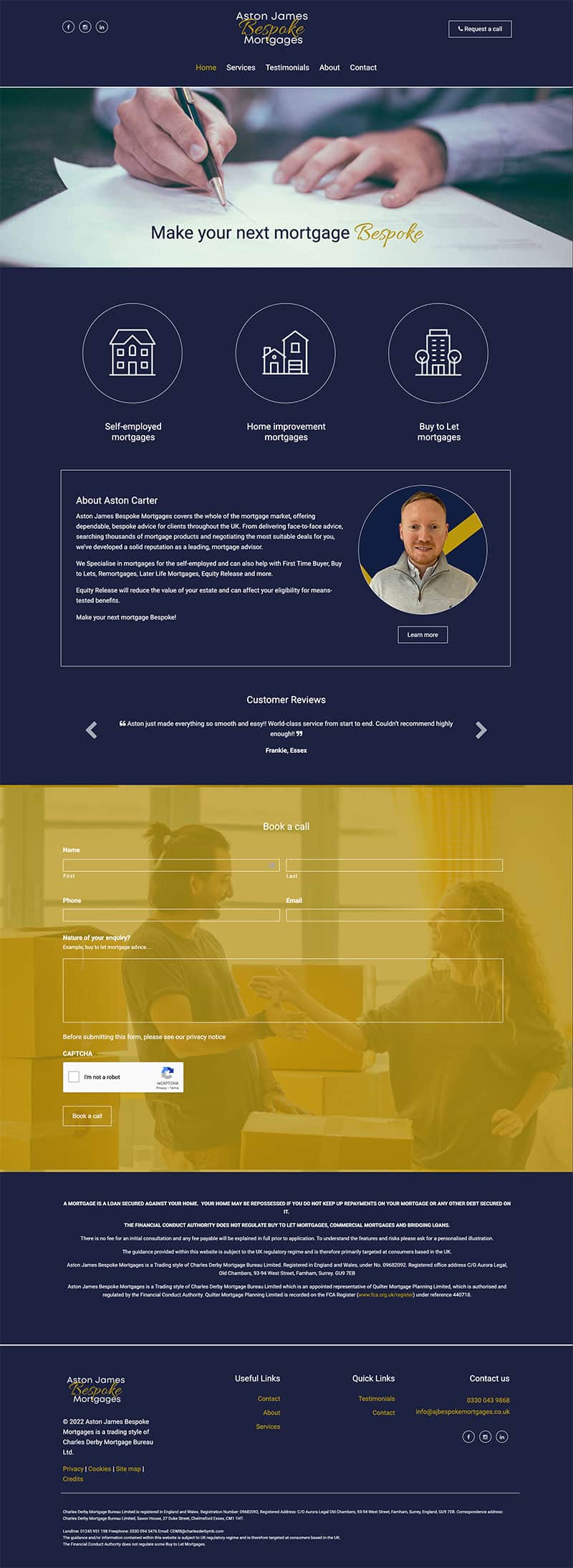 Mortgage Broker Website Design Freelance WordPress Developer